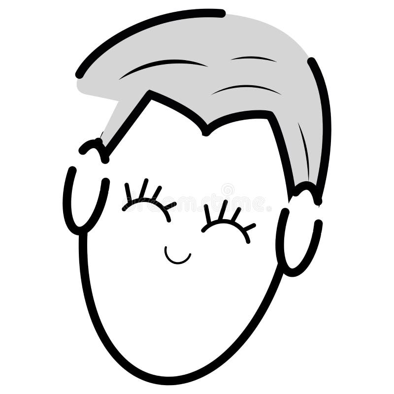 Isolated Cute Male Avatar Icon Vector Stock Vector - Illustration of ...