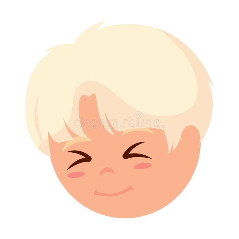 Isolated Cute Male Kid Character Avatar Vector Stock Vector ...