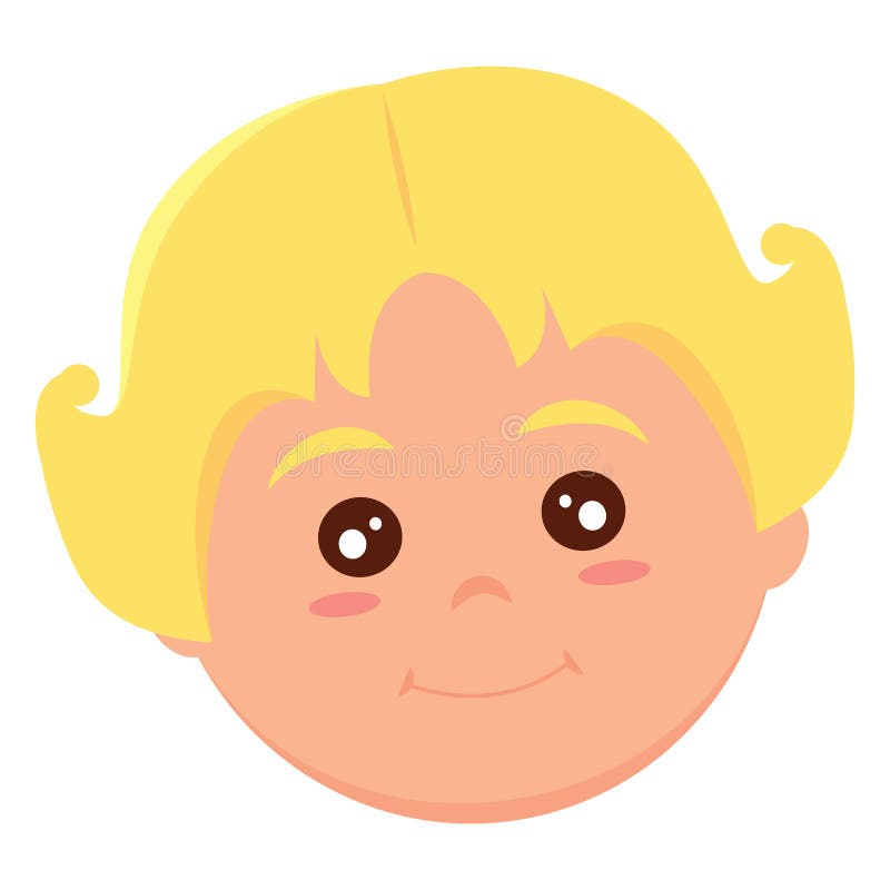 Isolated Cute Male Kid Character Avatar Vector Stock Vector ...