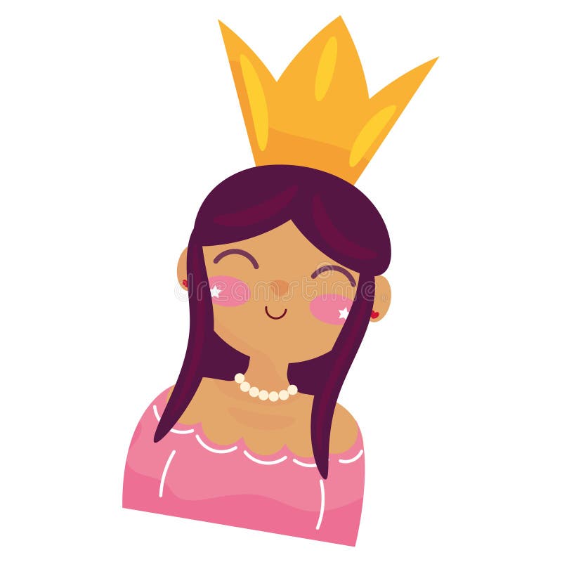Isolated Cute Medieval Queen Character Vector Stock Vector ...