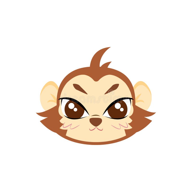 Isolated Cute Monkey Avatar Zodiac Sign Vector Stock Vector - Illustration of culture, icon ...