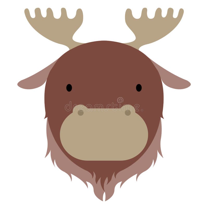 Isolated cute moose avatar stock vector. Illustration of moose - 122639687