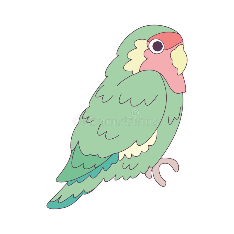 Isolated Cute Parakeet Bird Icon Vector Stock Vector - Illustration of ...