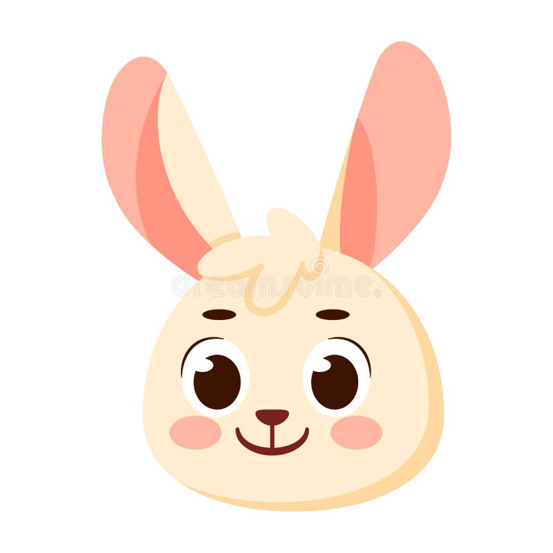 Isolated Cute Rabbit Avatar Character Vector Stock Vector ...