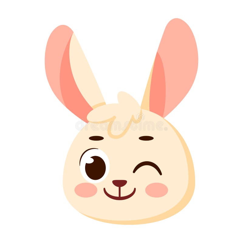 Isolated Cute Rabbit Avatar Character Vector Stock Vector ...