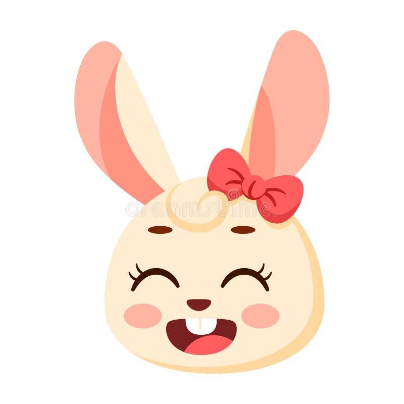 Isolated Cute Rabbit Avatar Character Vector Stock Vector ...
