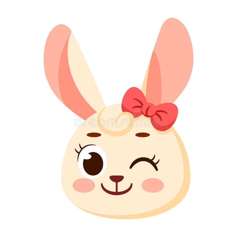 Isolated Cute Rabbit Avatar Character Vector Stock Vector ...