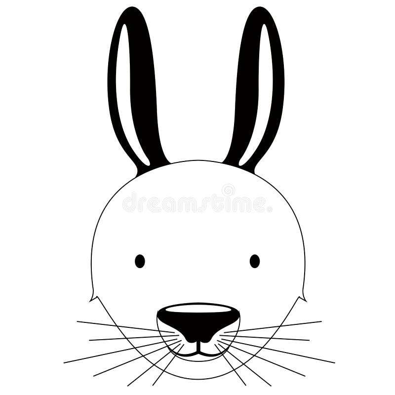 Isolated Cute Rabbit Avatar Stock Vector - Illustration of cartoon ...