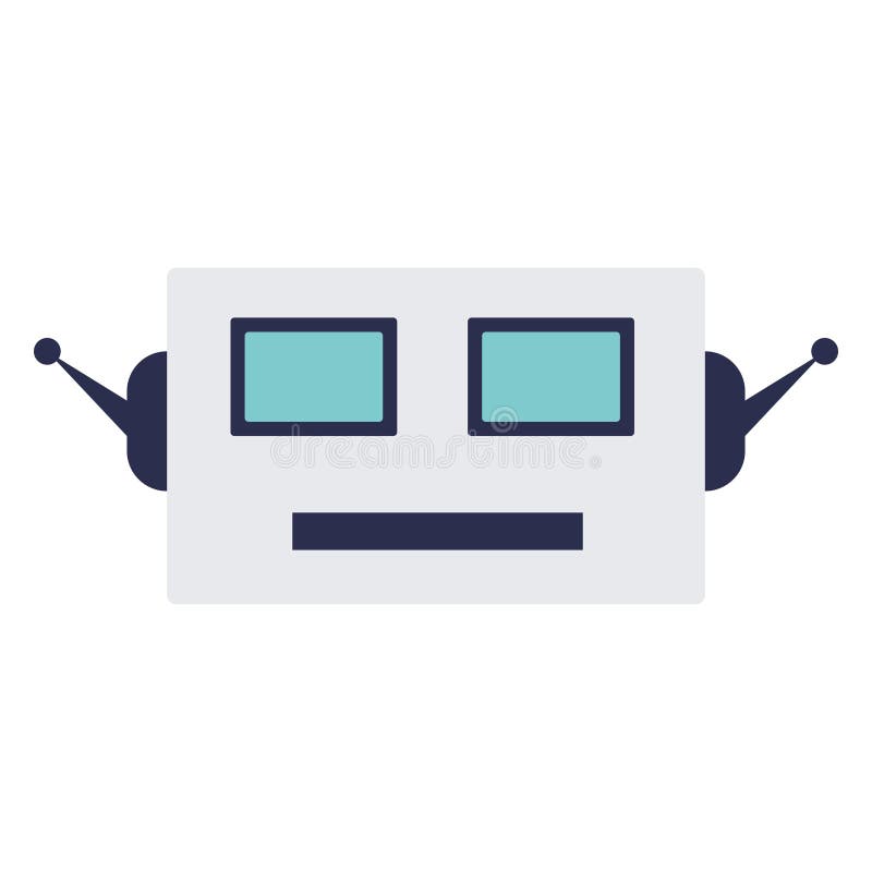 Isolated Cute Robot Character Avatar Vector Stock Vector - Illustration ...
