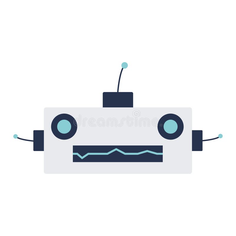 Isolated Cute Robot Character Avatar Vector Stock Vector - Illustration ...