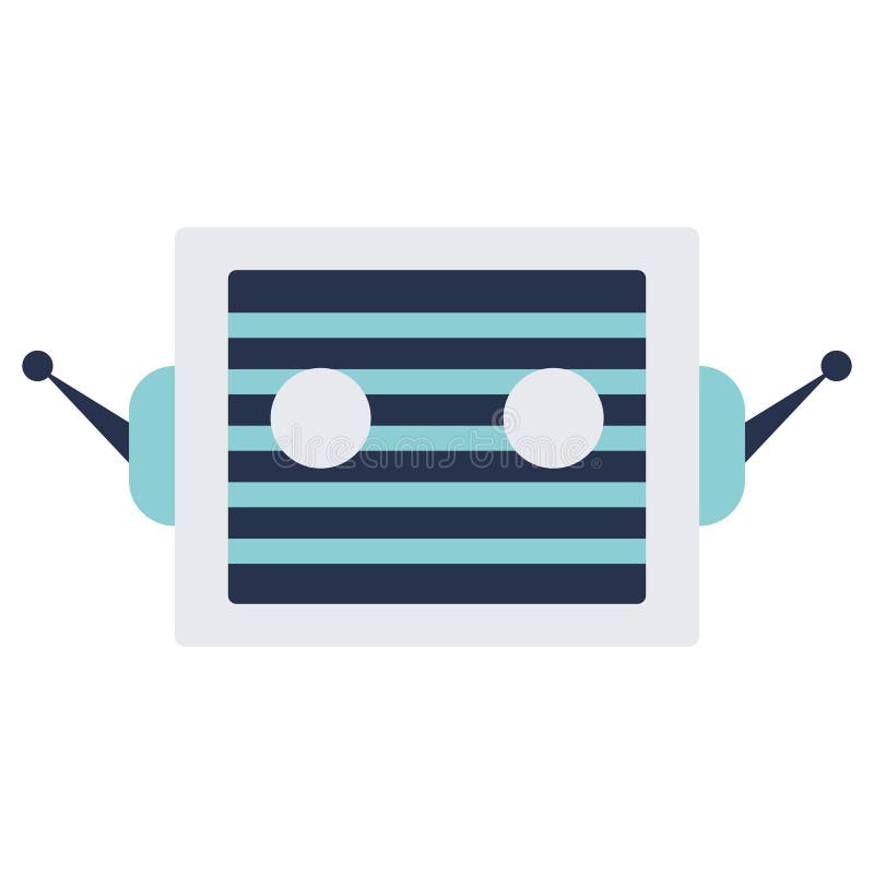 Isolated Cute Robot Character Avatar Vector Stock Vector - Illustration ...