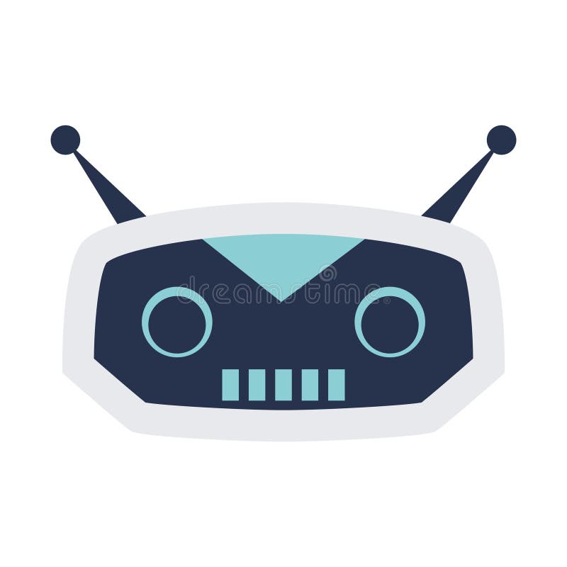 Isolated Cute Robot Character Avatar Vector Stock Vector - Illustration ...