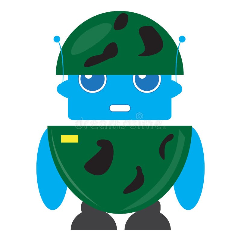 Isolated cute robot stock vector. Illustration of robotic - 103421708