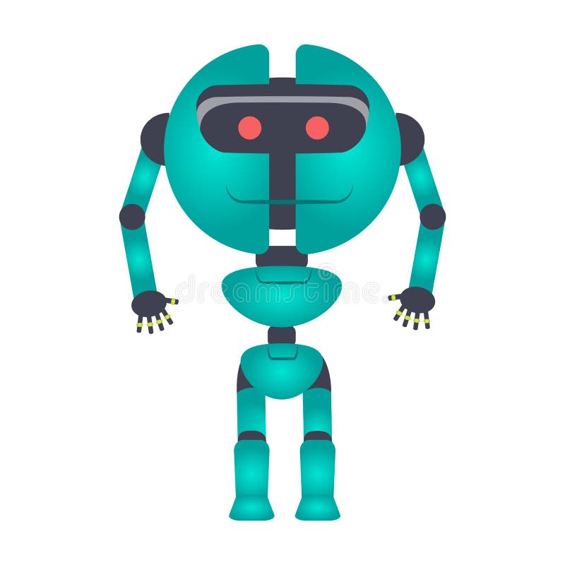 Isolated cute robot stock vector. Illustration of robot - 104271029