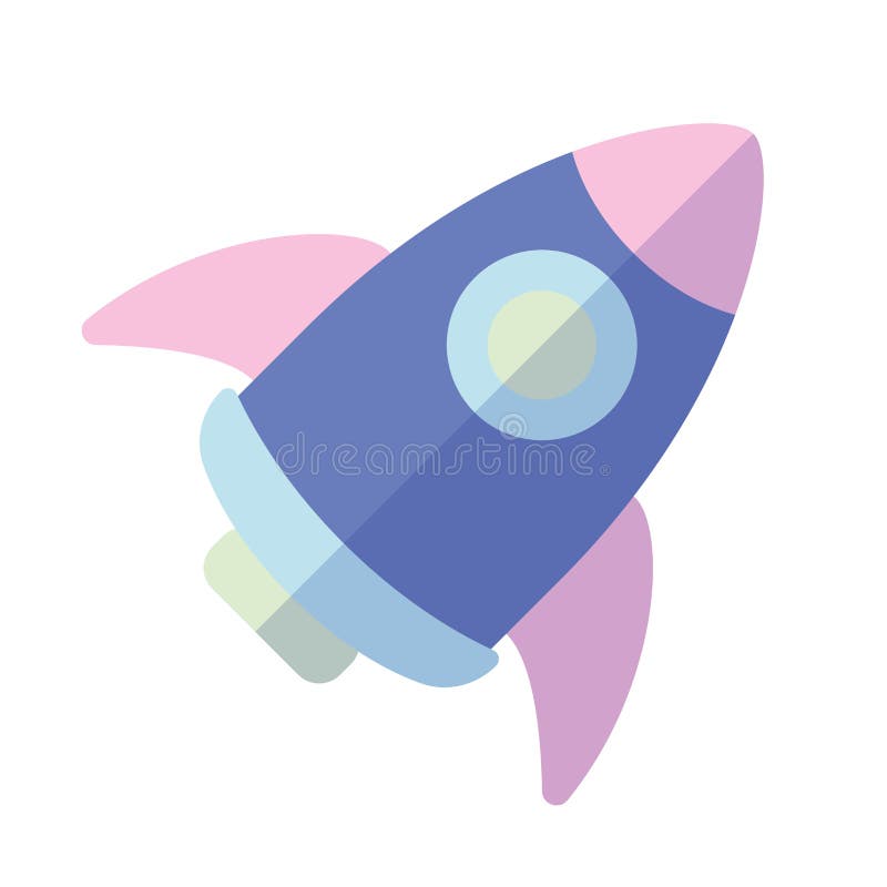 Isolated Cute Rocket Toy Icon Vector Stock Vector - Illustration of ...