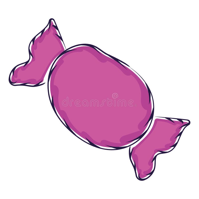 Isolated Cute Sticker of a Candy Icon Vector Stock Vector ...