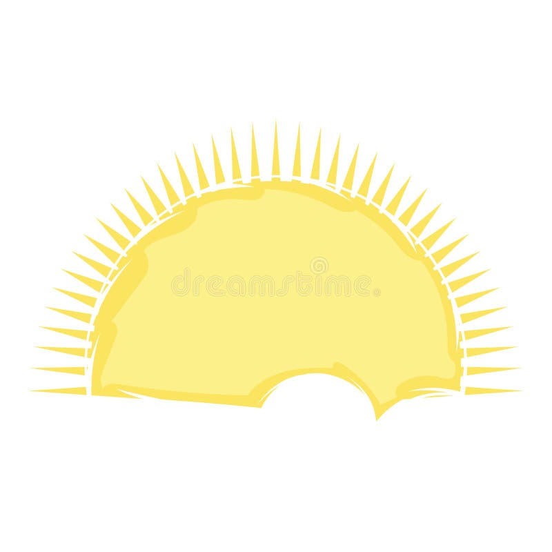 Isolated Cute Sticker of a Sun Icon Vector Stock Vector - Illustration ...