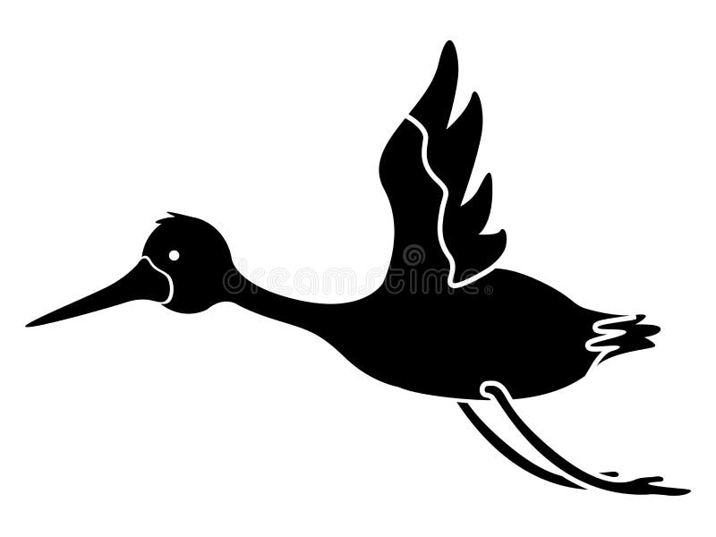 Isolated stork bird stock illustration. Illustration of generated ...
