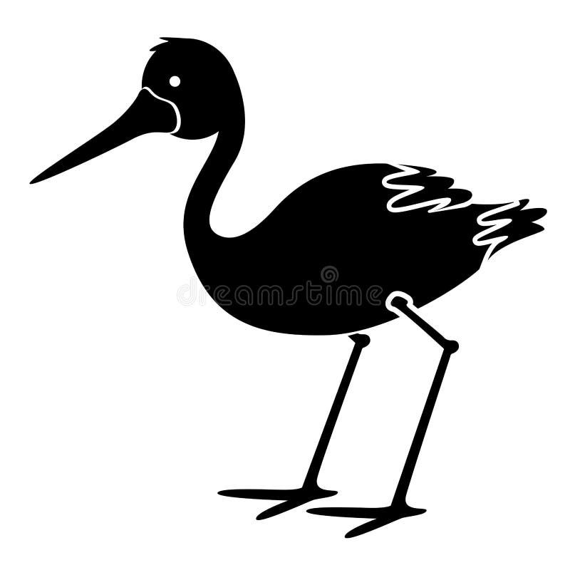 Isolated cute stork icon stock vector. Illustration of icon - 110772355