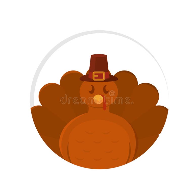 Isolated Cute Turkey Bird Character Vector Stock Vector - Illustration ...