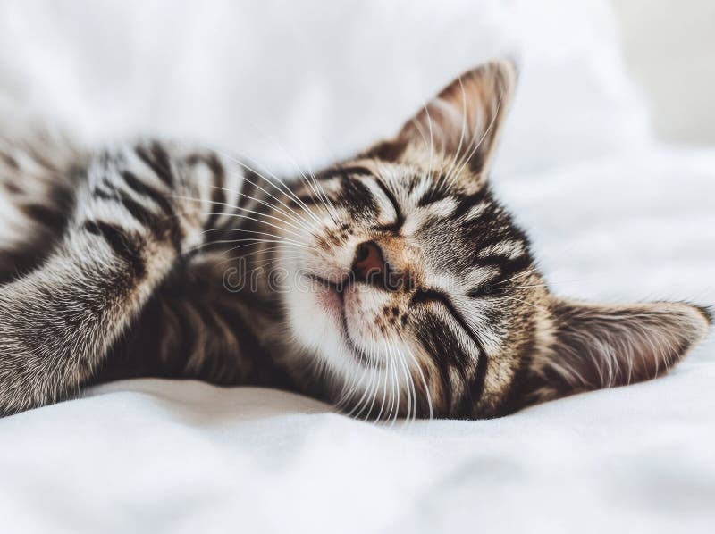 This is an Isolated Cutout of a Cute Black Tabby and White Kitten ...