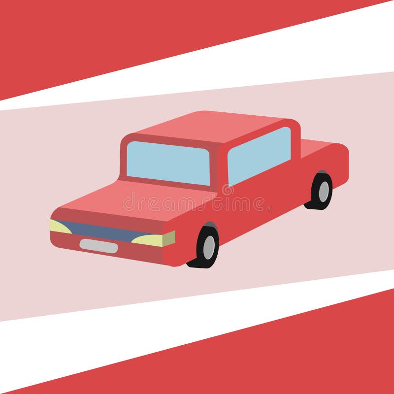 Isolated 3D Car Falt Design Vector Stock Vector - Illustration of icon ...