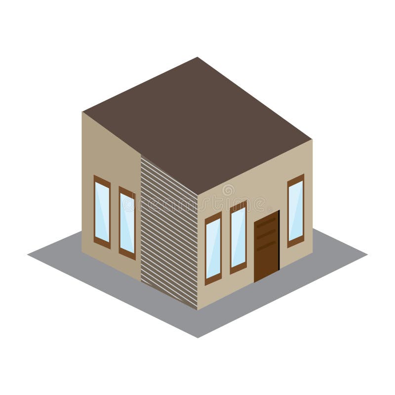 Isolated 3D house building stock vector. Illustration of isolated ...