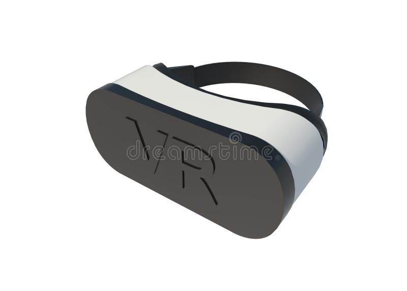 Isolated 3d Illustration Virtual Reality or VR on White Background ...