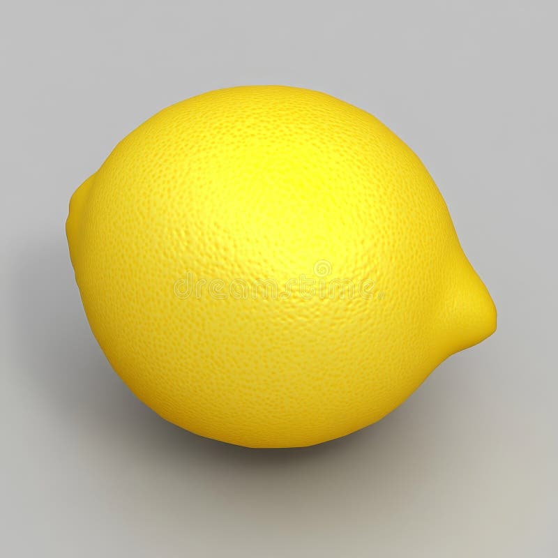 An Isolated 3D Lemon Fruit Icon on a Transparent Background Stock ...