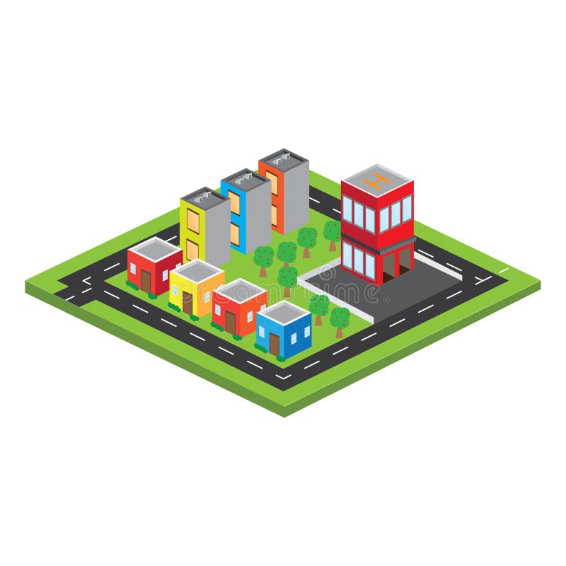 Isolated 3D megalopolis stock vector. Illustration of skyline - 164384571