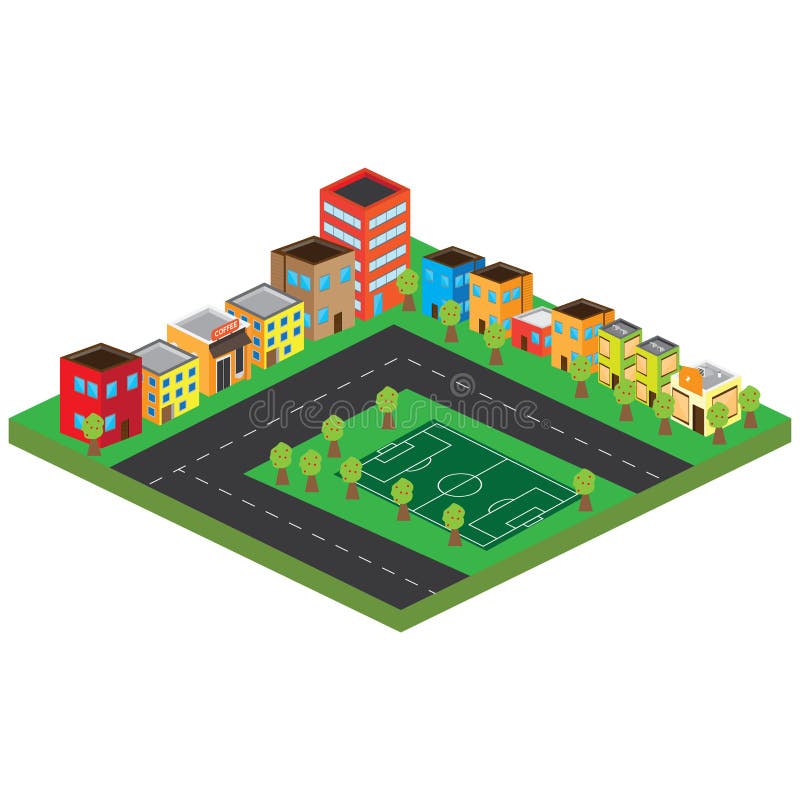 Isolated 3D megalopolis stock vector. Illustration of skyline - 164384571