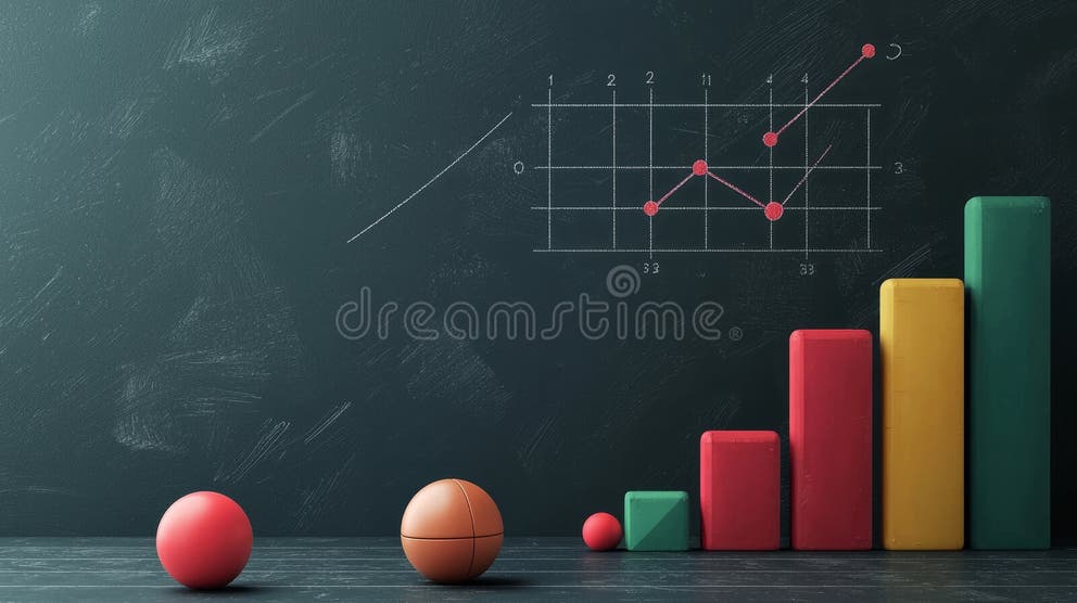 Isolated 3D Minimalist Banner with Function Graph and Image Stock ...