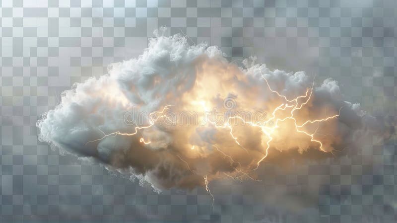 An Isolated 3d Modern Impulse of a Realistic Meteorology Thunderbolt ...