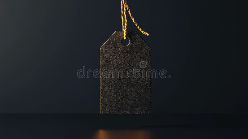 Isolated 3D Product Mockup of a Low-Light Hang Tag Stock Illustration ...