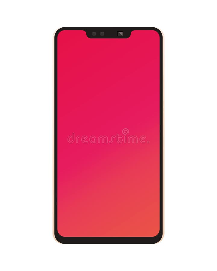 Isolated 3d Red Smartphone Vector Design Stock Vector - Illustration of ...