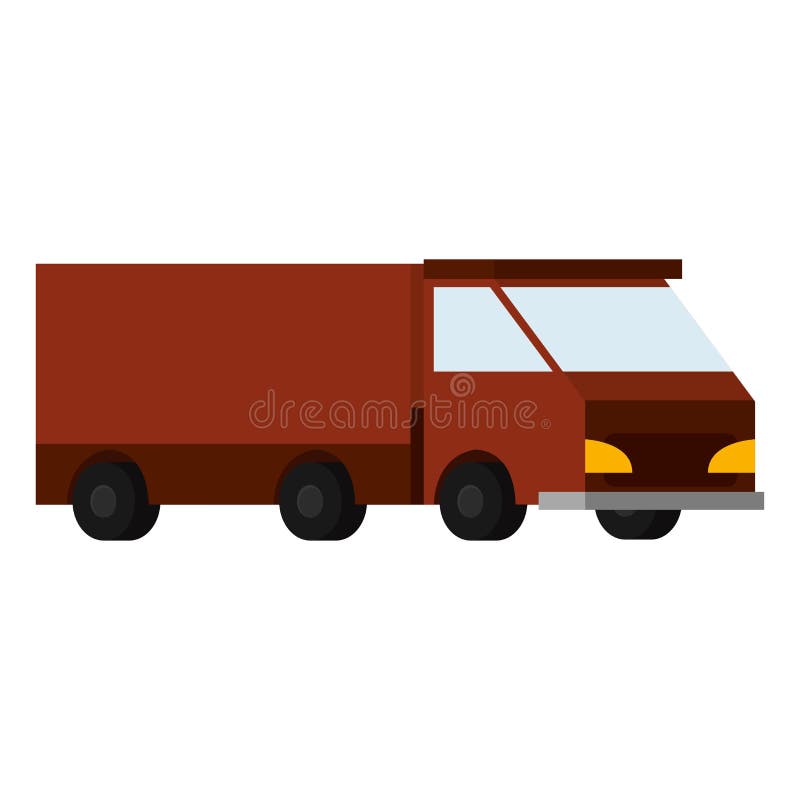 Isolated 3d red truck icon stock vector. Illustration of street - 219029463