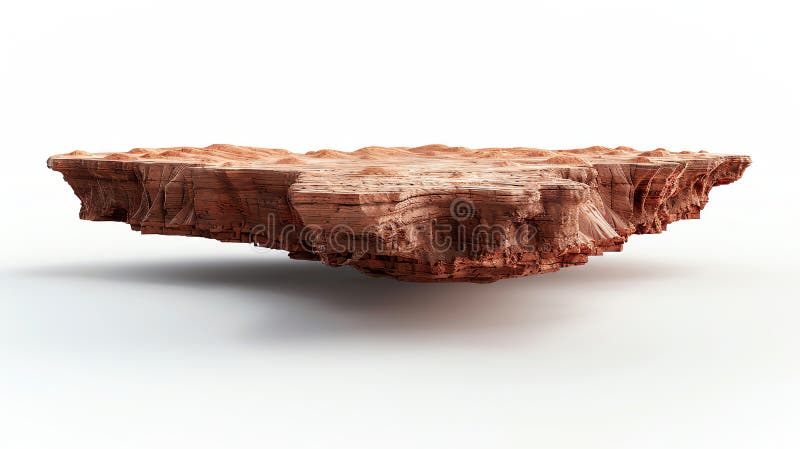 Isolated 3D Render of a Levitating Rock Formation with Intricate ...