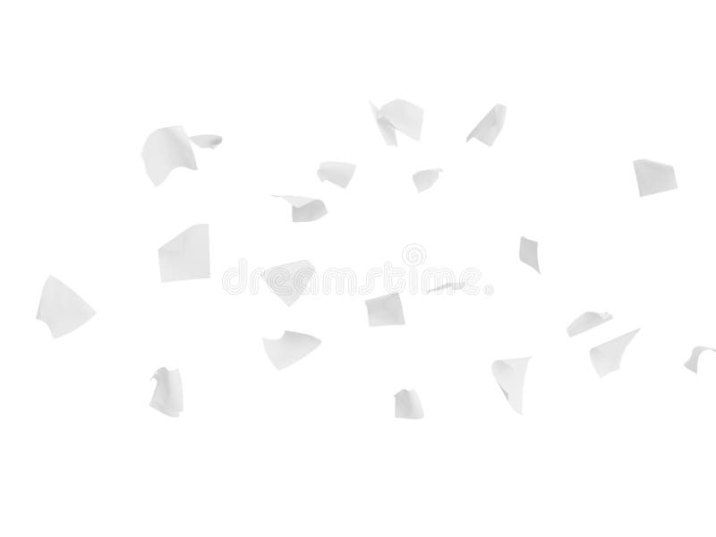 Isolated 3d Rendering of a Flying Paper Sheets Stock Illustration ...