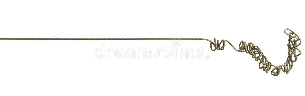 Isolated 3d Rendering of a Rope with Question Mark Stock Illustration ...