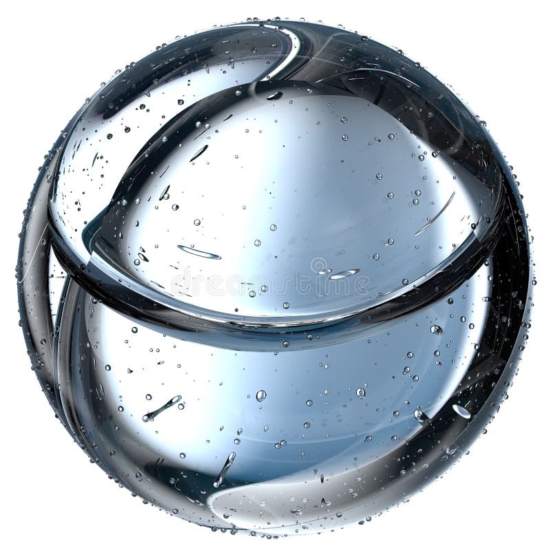Isolated 3D Rendering of Transparent Fluid Sophisticated Raised Water ...