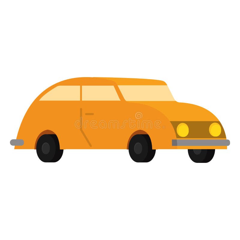 Isolated 3d Yellow Car Icon Stock Vector - Illustration of icon, road ...