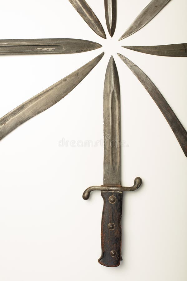 Isolated Dagger with Assorted Blades of Weapons Stock Image - Image of ...
