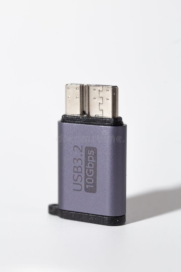 Isolated Dark Gray USB with HDD Adapter on a White Background. Stock ...
