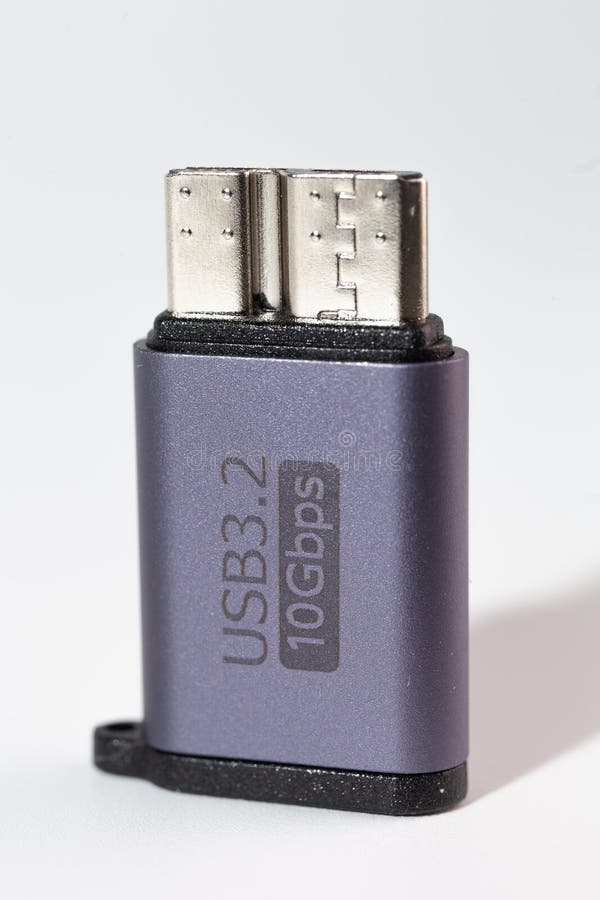 Isolated Dark Gray USB with HDD Adapter on a White Background. Stock ...