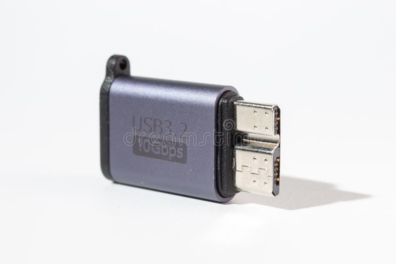 Isolated Dark Gray USB with HDD Adapter on a White Background. Stock ...