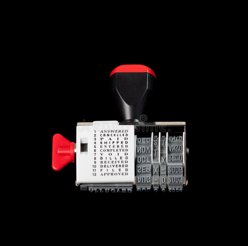 Isolated Date and Action Stamp Stock Image - Image of office ...