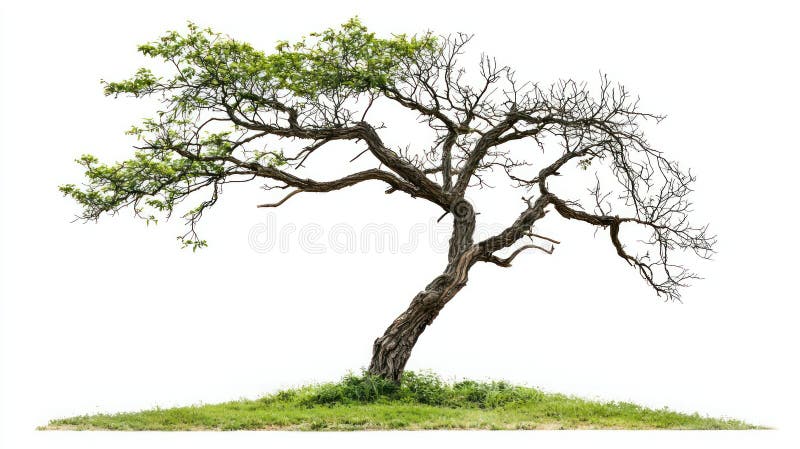 Isolated Dead Tree Cutout on White Background Stock Illustration ...