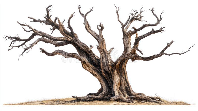 Isolated Dead Tree Cutout on White Background Stock Illustration ...