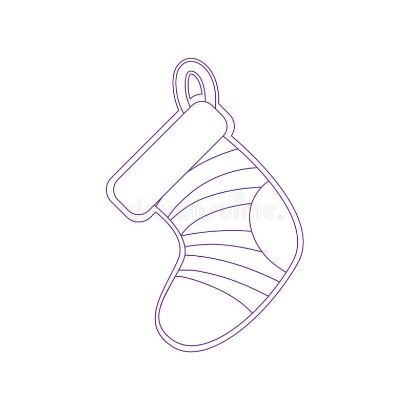 Isolated Decorated Santa Gift Boot Vector Stock Vector - Illustration ...