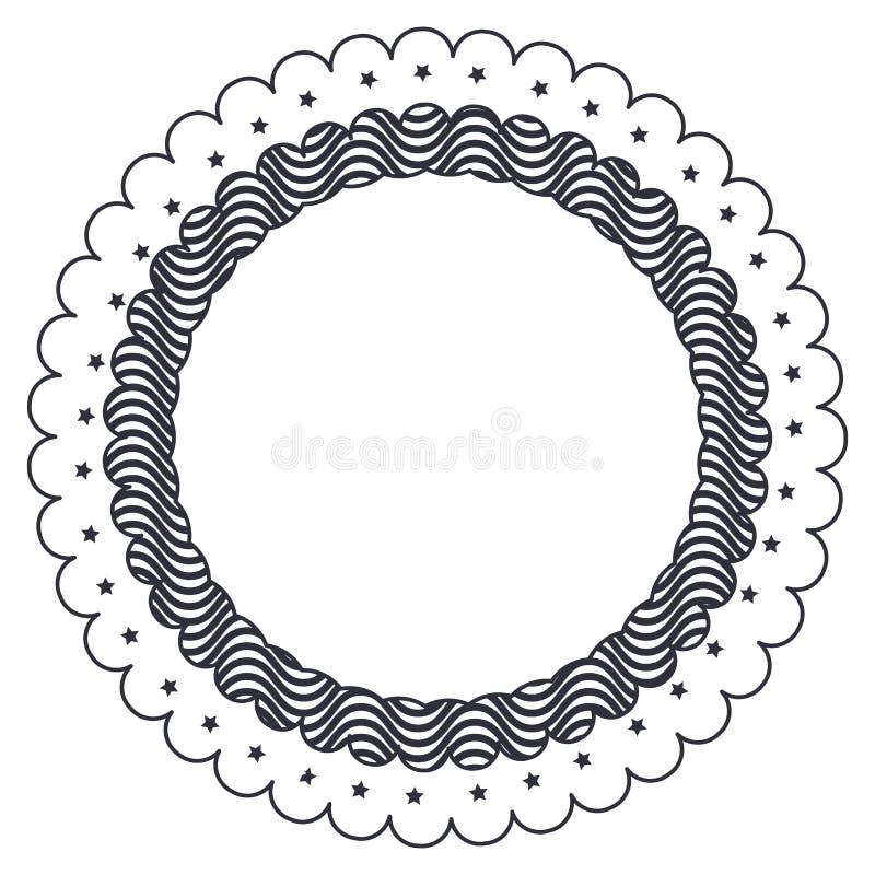 Isolated Decorative Circle Frame Design Stock Vector - Illustration of ...